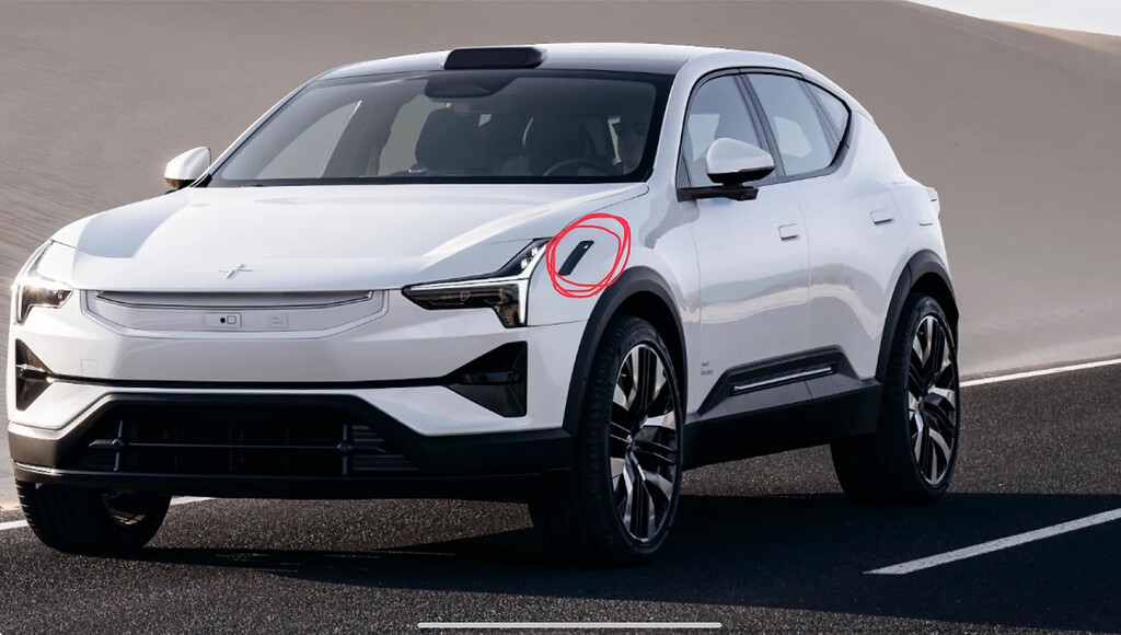 Was ist das für eine Aussparung im Kotflügel? Blinker? Sensor ...